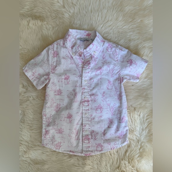 Janie and Jack | Shirts & Tops | Janie Jack Boy Light Pink Bunny Toile ...